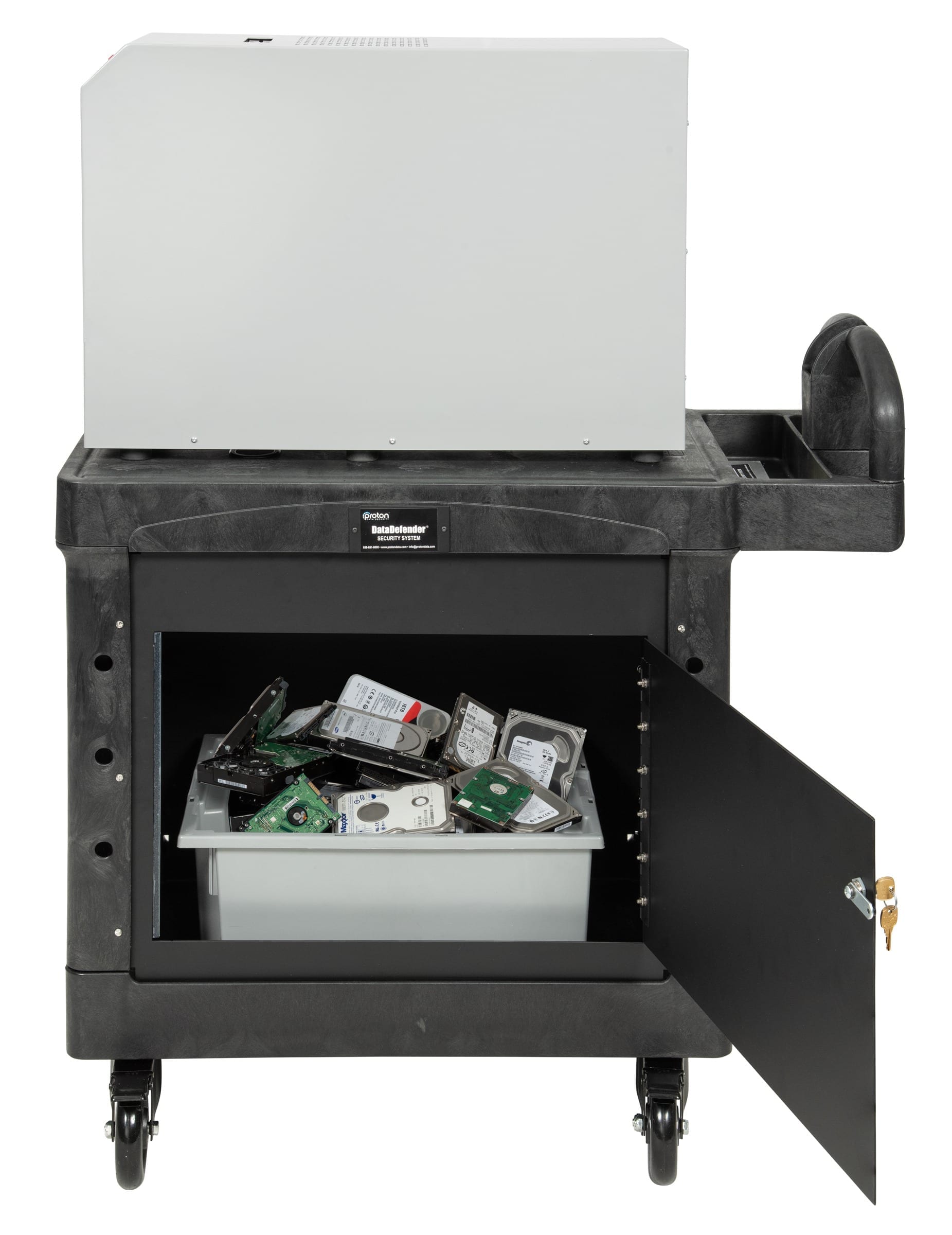 The Proton Data Defender Mobile Security Cart. Designed for Effeciency.