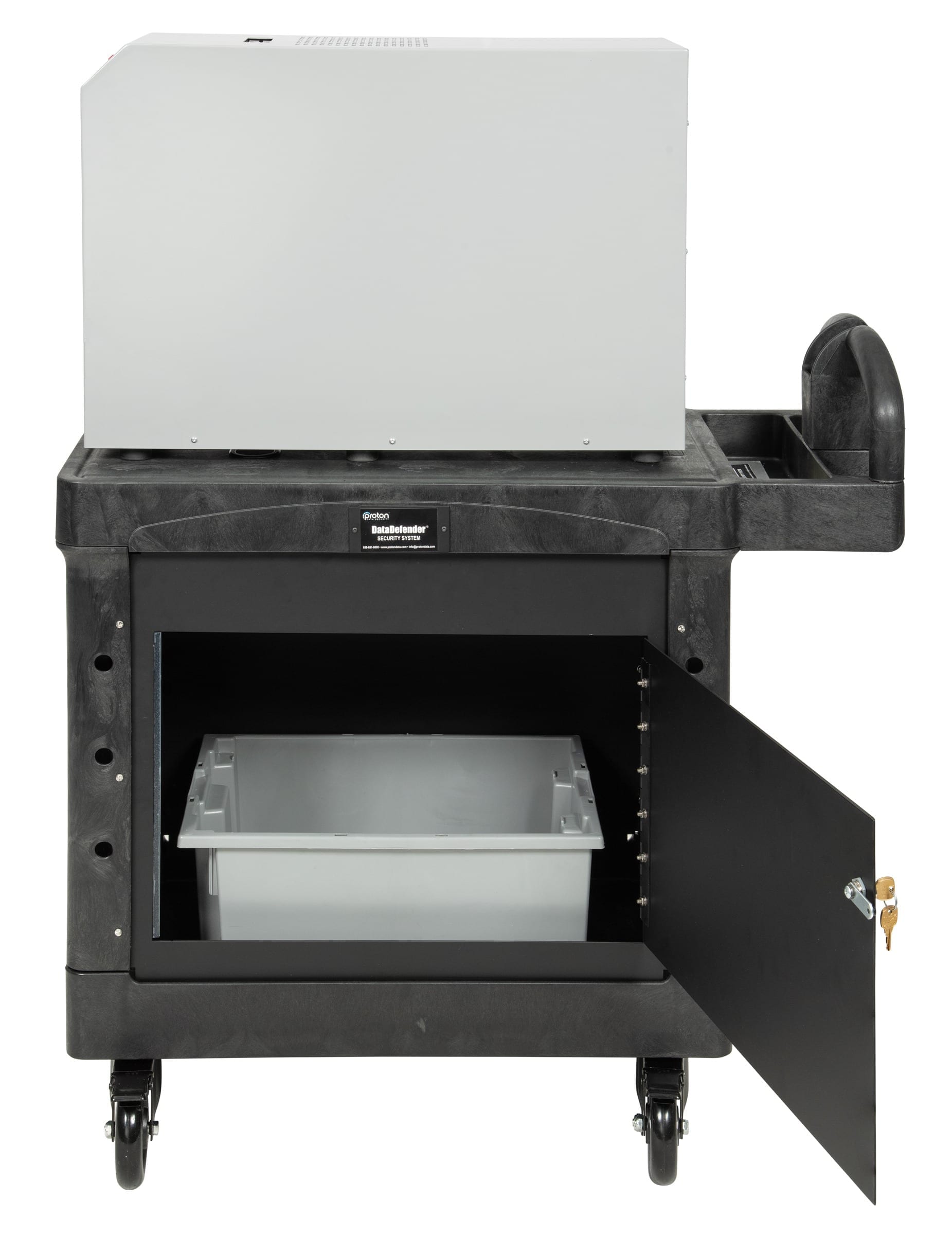 The Proton Data Defender Mobile Security Cart. Designed for Effeciency.